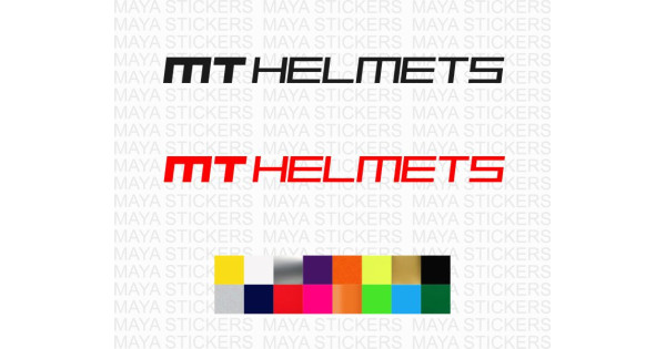 MT helmets emblem decal sticker in custom colors and sizes